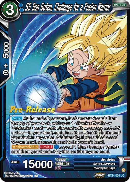 SS Son Goten, Challenge for a Fusion Warrior - Beyond Generations Pre ...