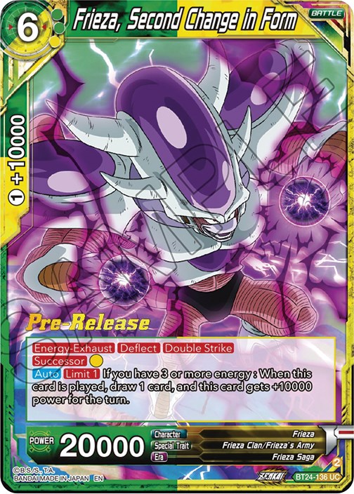Frieza, Second Change in Form - Beyond Generations Pre-Release Cards ...
