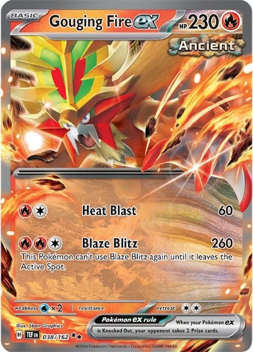 Gouging Fire ex - 038/162 - SV05: Temporal Forces - Pokemon