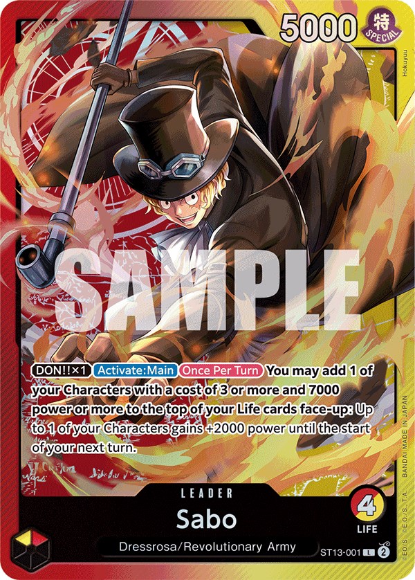 Sabo (001) - Ultra Deck: The Three Brothers - One Piece Card Game