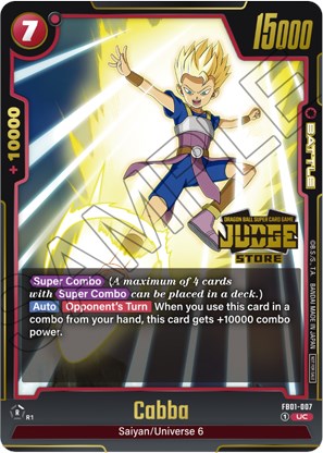 Cabba (Judge Pack (Store Judge) 01) - Tournament and Championship Promos - Dragon Ball Super ...