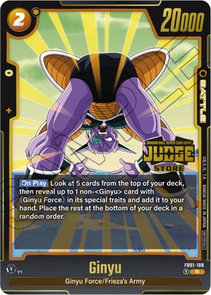 Ginyu - FB01-108 (Judge Pack (Store Judge) 01) - Tournament and Championship Promos - Dragon ...