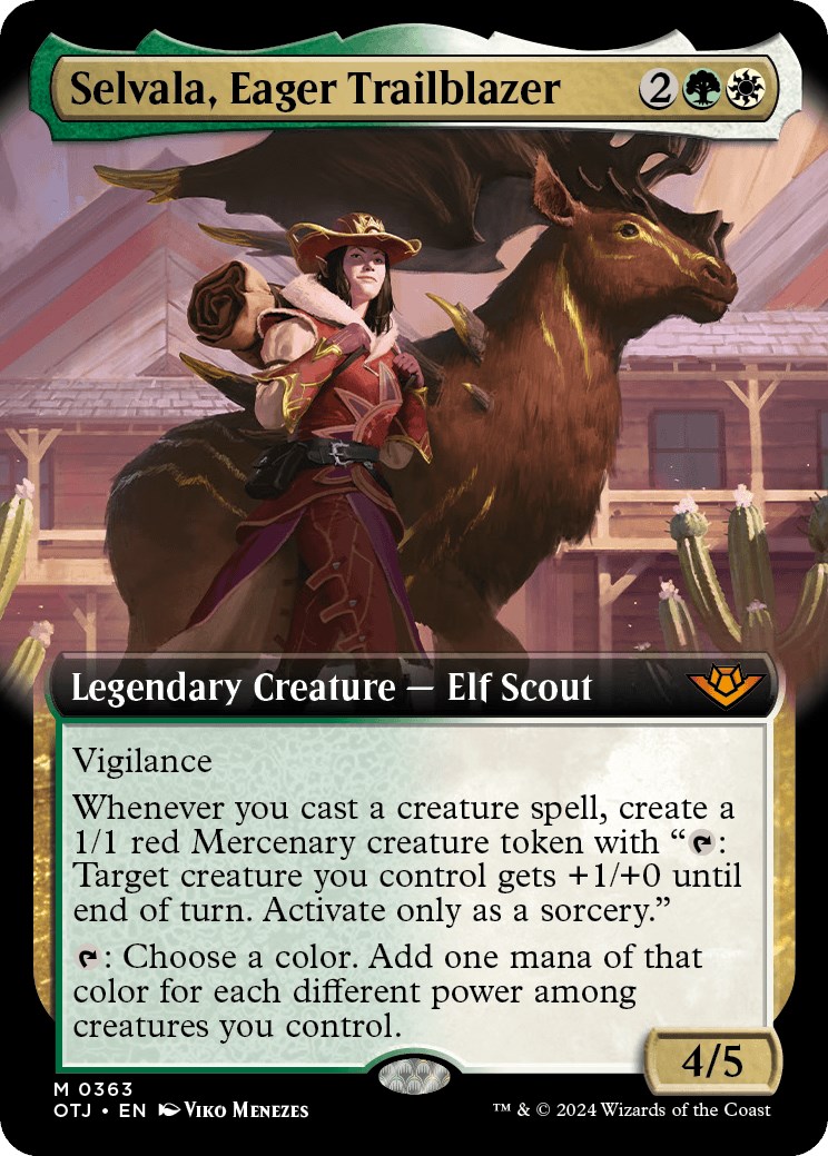 Selvala, Eager Trailblazer (Extended Art) - Outlaws of Thunder Junction ...