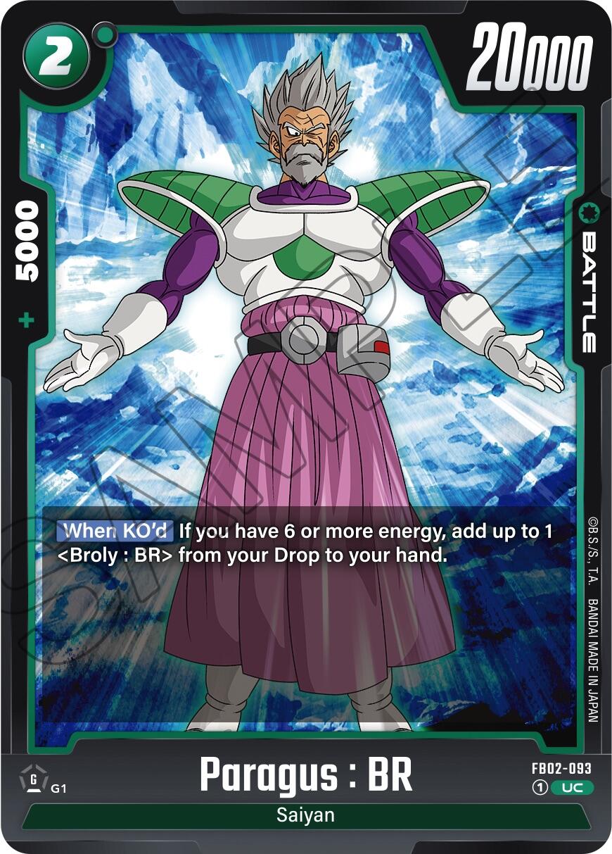 Paragus : BR - Blazing Aura - Dragon Ball Super: Fusion World