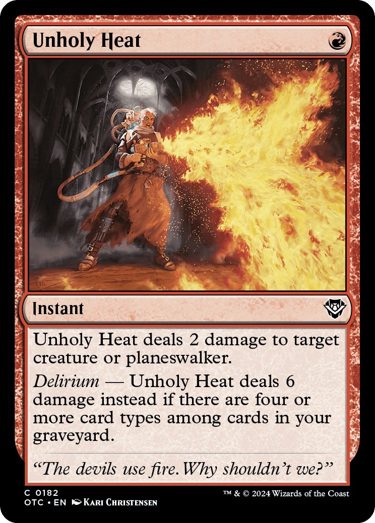 Unholy Heat - Commander: Outlaws of Thunder Junction - Magic: The Gathering