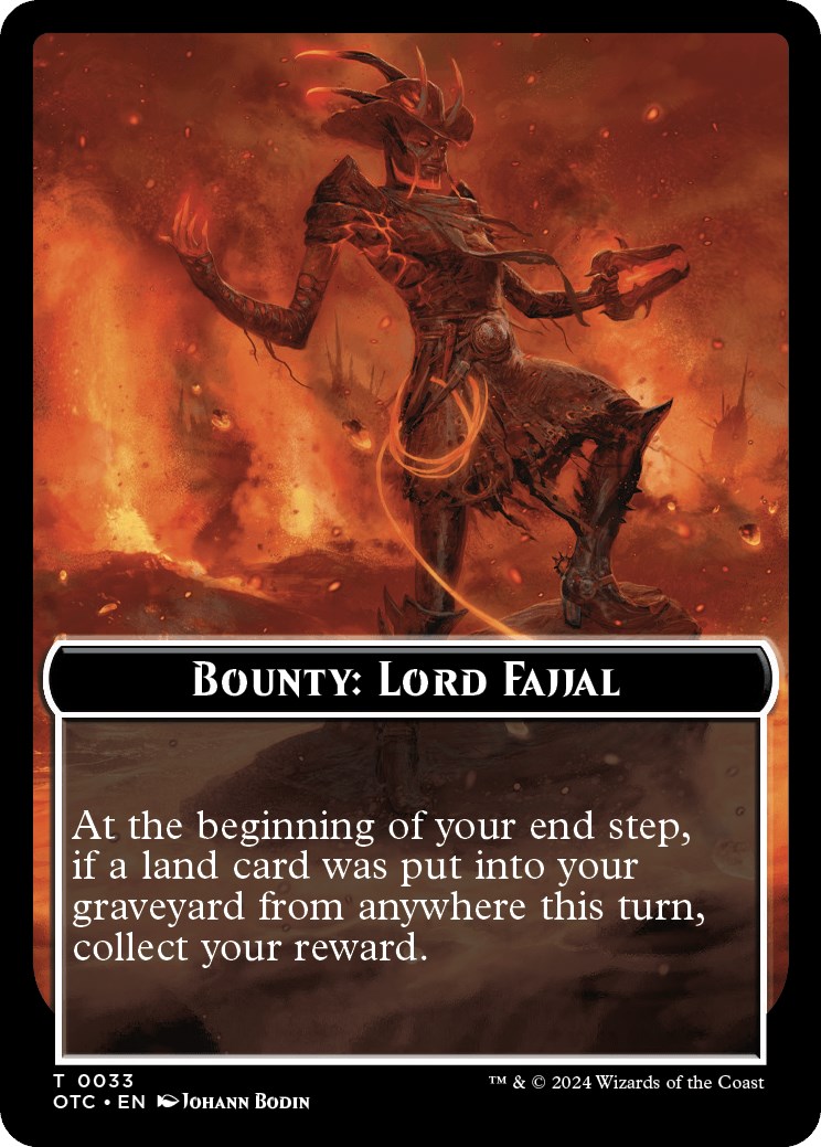 Bounty: Lord Fajjal // Bounty Rules Double-Sided Token - Commander ...