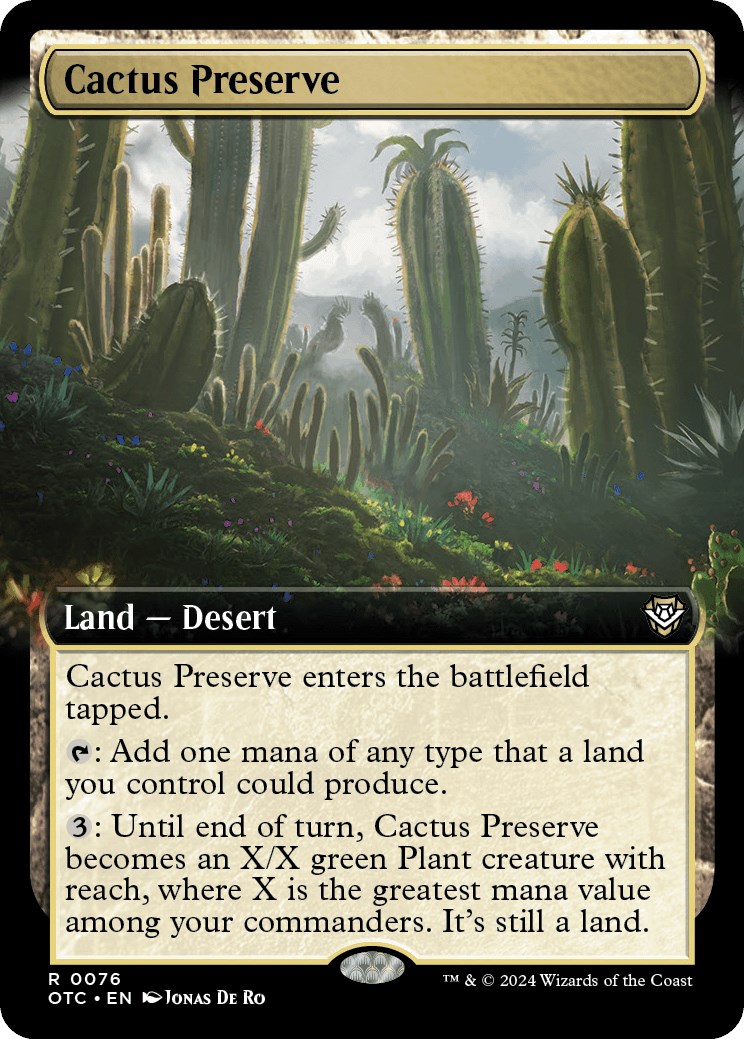 Cactus Preserve (Extended Art) - Commander: Outlaws of Thunder Junction ...