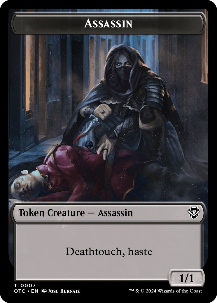 Assassin // Food Double-Sided Token - Commander: Outlaws of Thunder ...