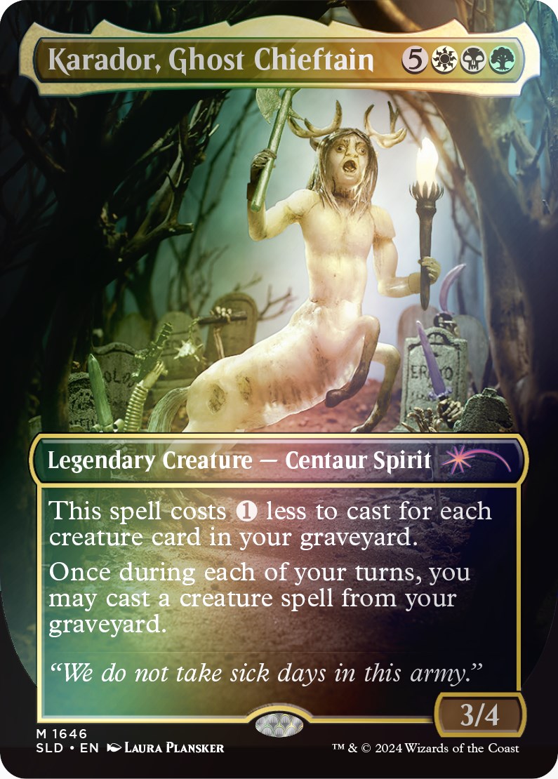 Karador, Ghost Chieftain (Rainbow Foil) - Secret Lair Drop Series - Magic: The Gathering
