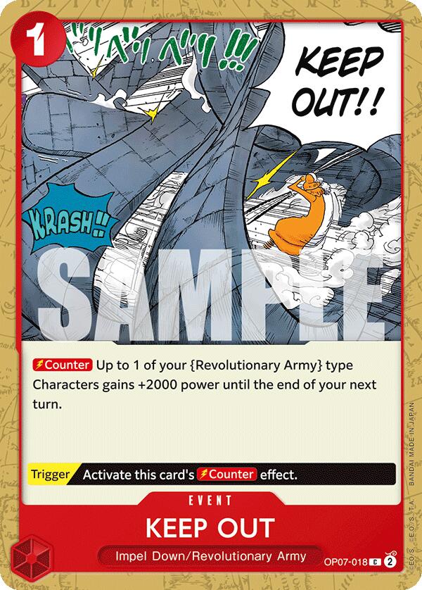 Keep Out - 500 Years in the Future - One Piece Card Game
