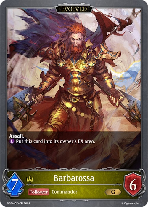 Barbarossa (Evolved) - BP04: Cosmic Mythos - Shadowverse: Evolve