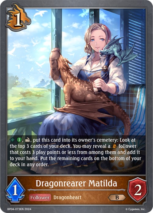 Dragonrearer Matilda - BP04: Cosmic Mythos - Shadowverse: Evolve