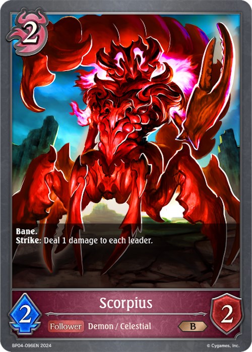 Scorpius - BP04: Cosmic Mythos - Shadowverse: Evolve