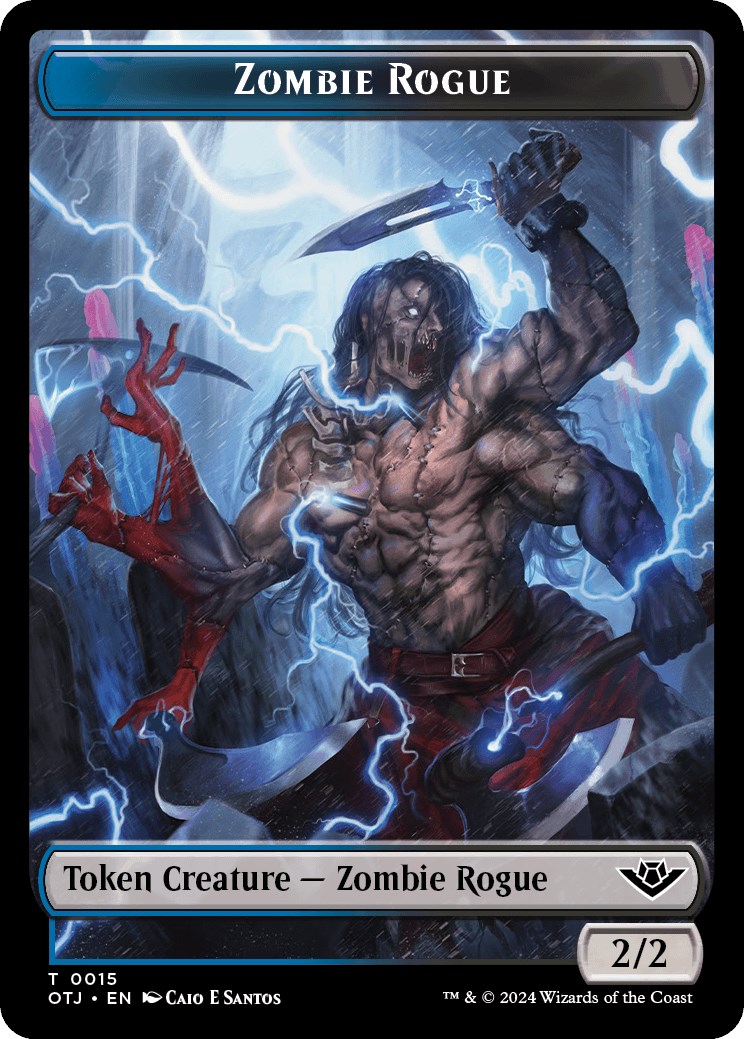 Zombie Rogue // Plot Double-Sided Token - Outlaws of Thunder Junction - Magic: The Gathering
