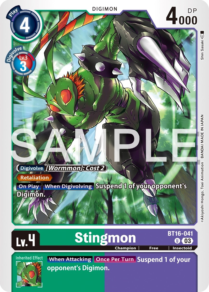 Stingmon - Beginning Observer - Digimon Card Game