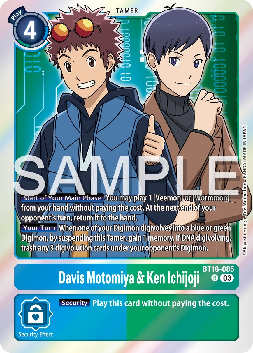 Davis Motomiya & Ken Ichijoji - Beginning Observer - Digimon Card Game