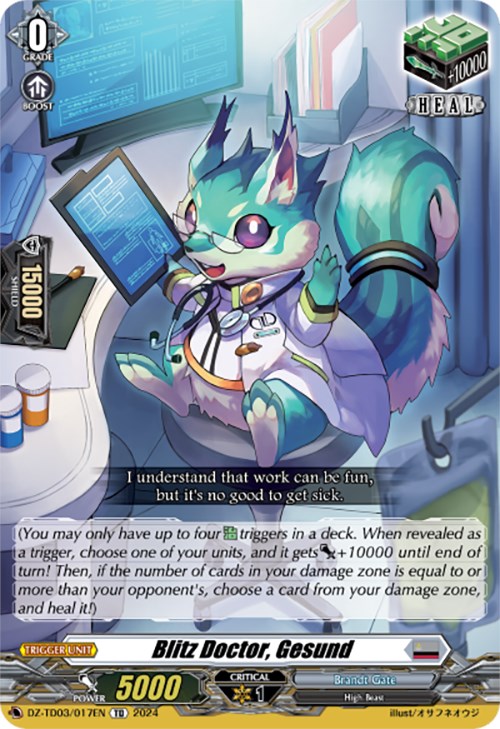 Blitz Doctor, Gesund - DZ-TD03: Start Up Trial Deck "Brandt Gate" - Cardfight Vanguard