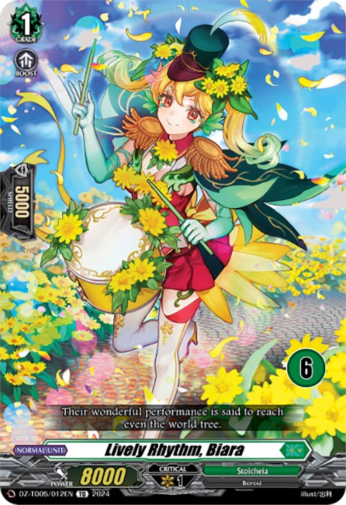 Lively Rhythm, Biara (6) - DZ-TD05: Start Up Trial Deck "Stoicheia" - Cardfight Vanguard