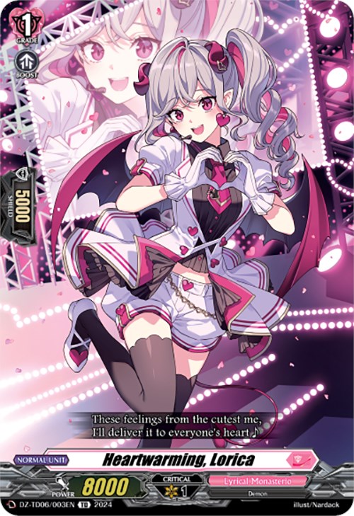 Heartwarming, Lorica - DZ-TD06: Start Up Trial Deck "Lyrical Monasterio" - Cardfight Vanguard