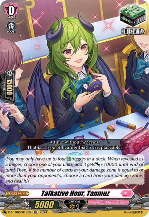 Talkative Hour, Tanmuz - DZ-TD06: Start Up Trial Deck "Lyrical Monasterio" - Cardfight Vanguard