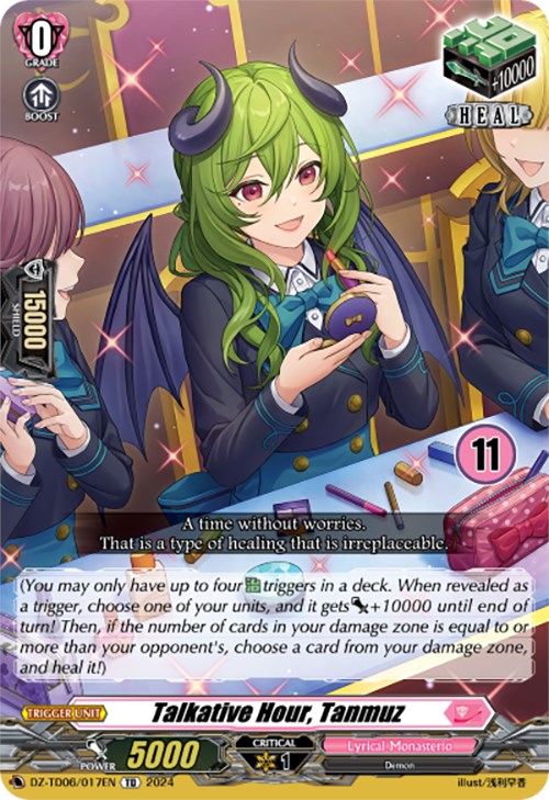 Talkative Hour, Tanmuz (11) - DZ-TD06: Start Up Trial Deck "Lyrical Monasterio" - Cardfight Vanguard