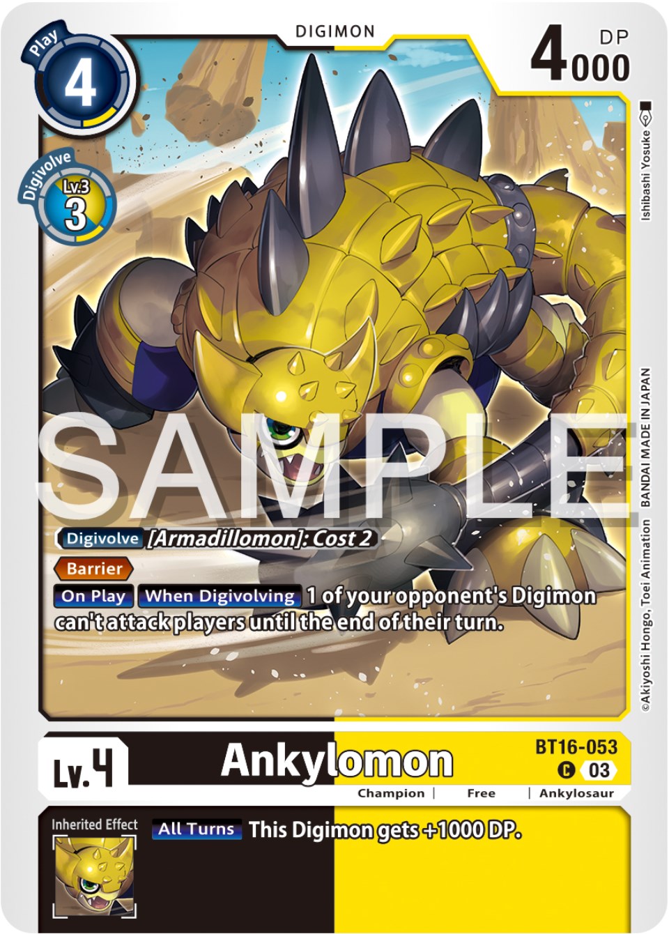 Ankylomon - Beginning Observer - Digimon Card Game