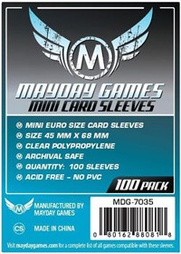 Mini Euro Card Sleeves Pack of 100 - Mayday Games - Boardgames