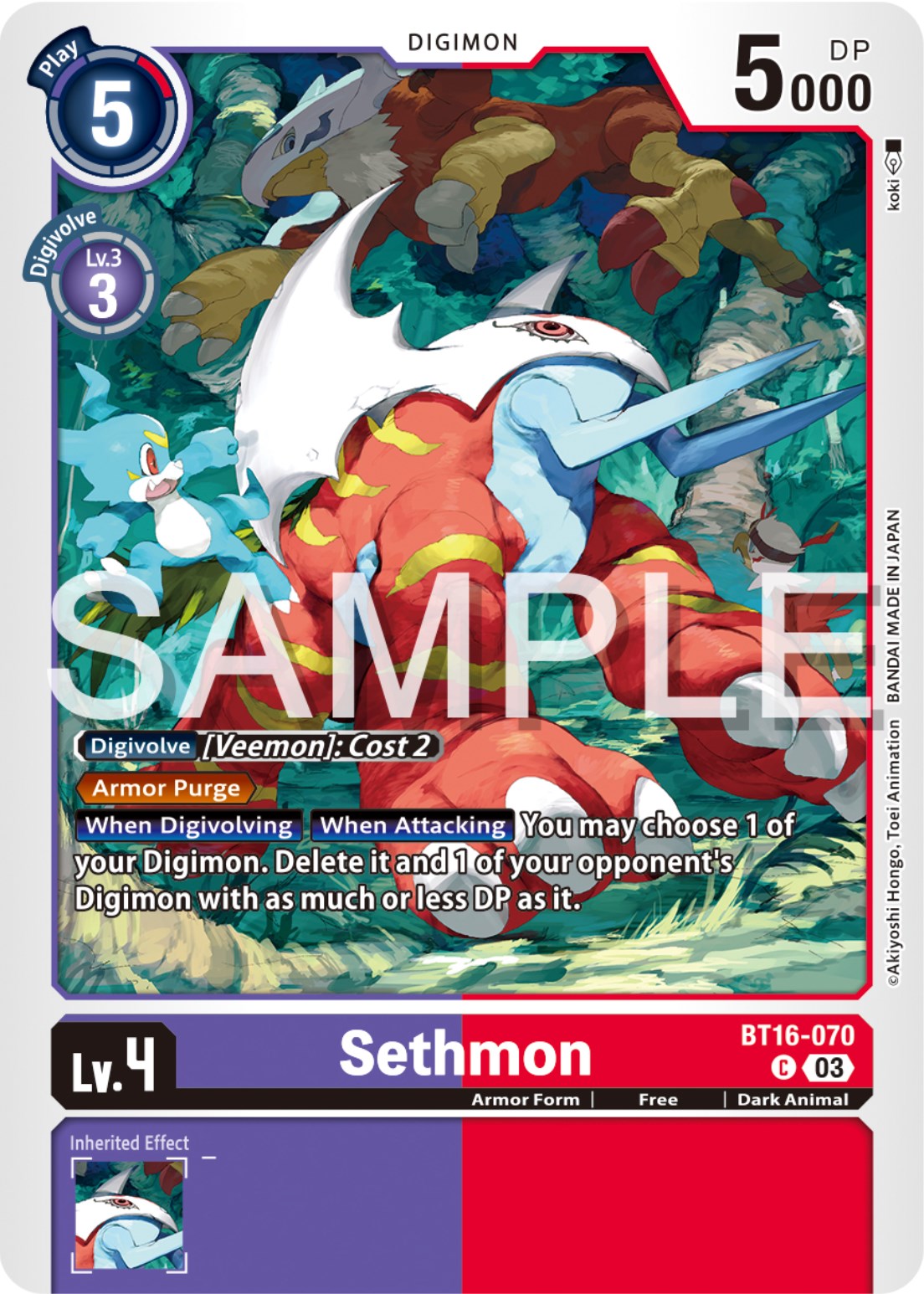 Sethmon - Beginning Observer - Digimon Card Game