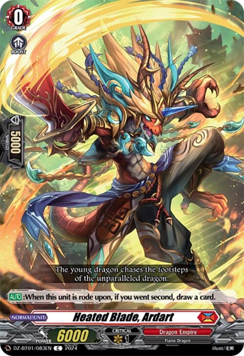 Heated Blade, Ardart - Fated Clash - Cardfight Vanguard