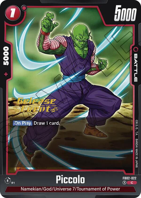 Piccolo - FB02-022 - Blazing Aura Release Event Cards - Dragon Ball Super: Fusion World