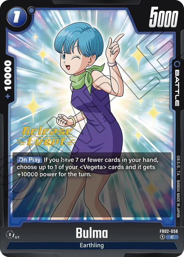 Bulma - FB02-056 - Blazing Aura Release Event Cards - Dragon Ball Super: Fusion World