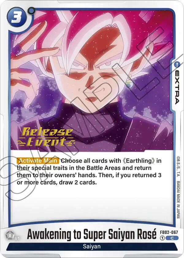 Awakening to Super Saiyan Rose - Blazing Aura Pre-Release Cards ...