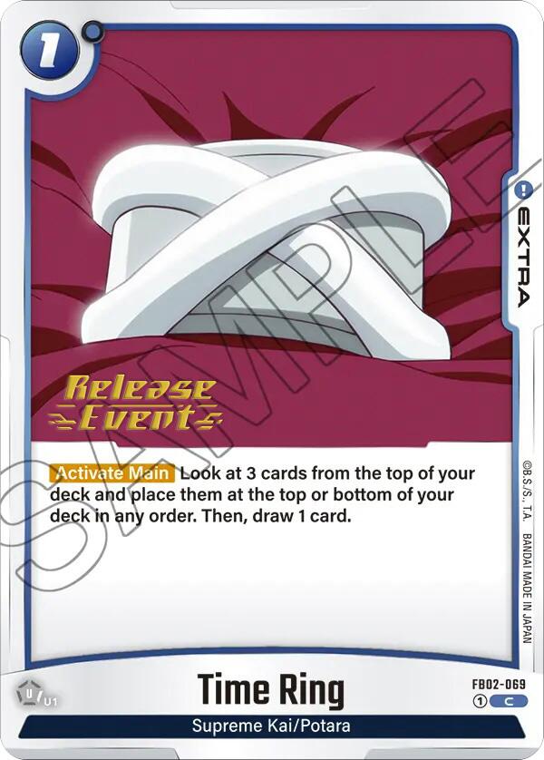 Time Ring - Blazing Aura Release Event Cards - Dragon Ball Super: Fusion World
