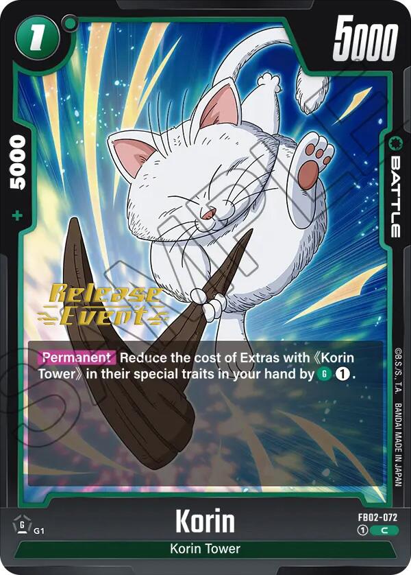 Korin - Blazing Aura Release Event Cards - Dragon Ball Super: Fusion World