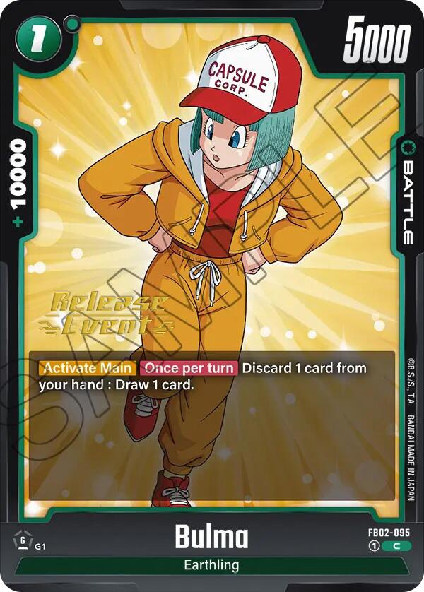 Bulma - FB02-095 - Blazing Aura Release Event Cards - Dragon Ball Super: Fusion World