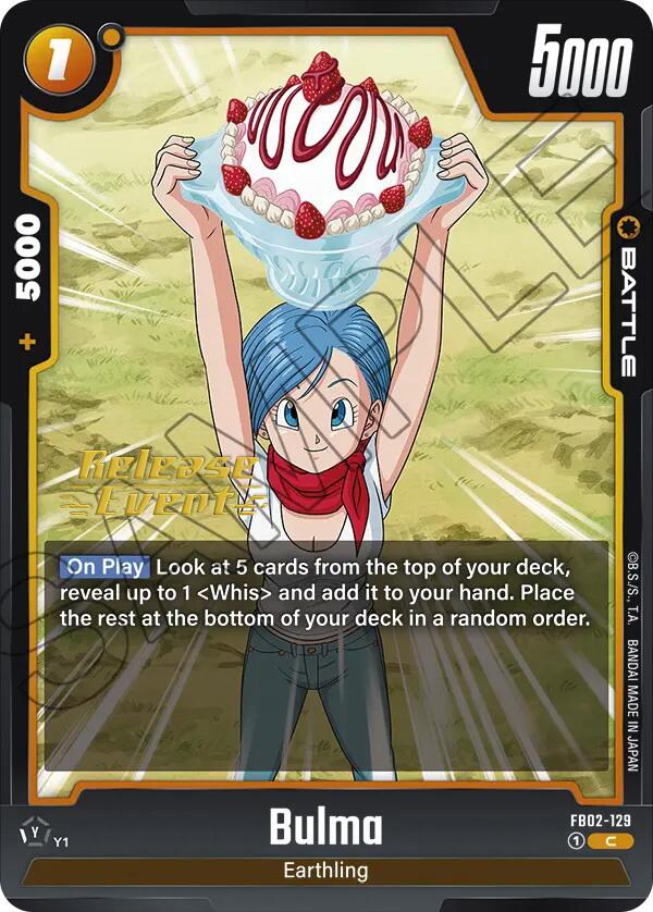 Bulma - FB02-129 - Blazing Aura Release Event Cards - Dragon Ball Super: Fusion World