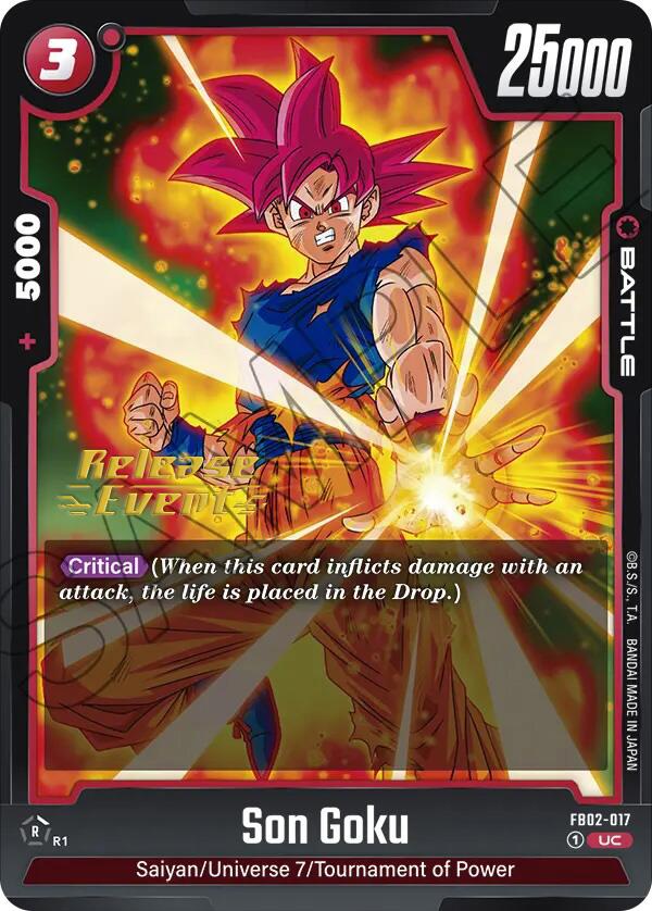 Son Goku - FB02-017 - Blazing Aura Release Event Cards - Dragon Ball ...