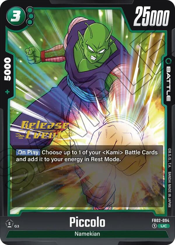 Piccolo - FB02-094 - Blazing Aura Pre-Release Cards - Dragon Ball Super ...