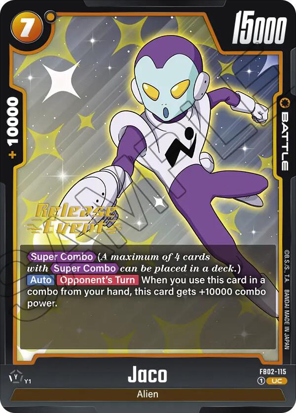 Jaco - Blazing Aura Release Event Cards - Dragon Ball Super: Fusion World
