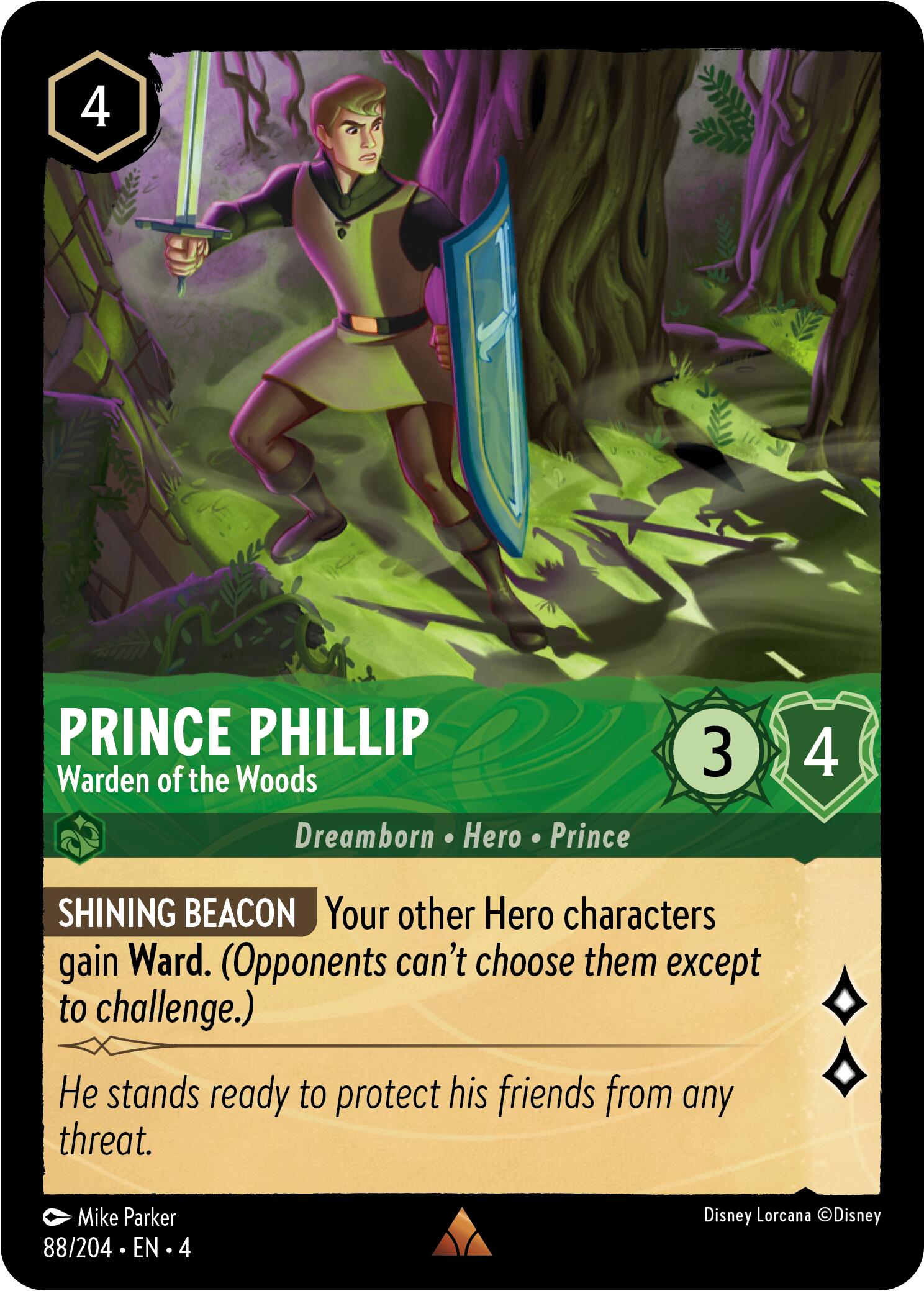 Prince Phillip - Warden of the Woods - Ursula's Return - Disney Lorcana