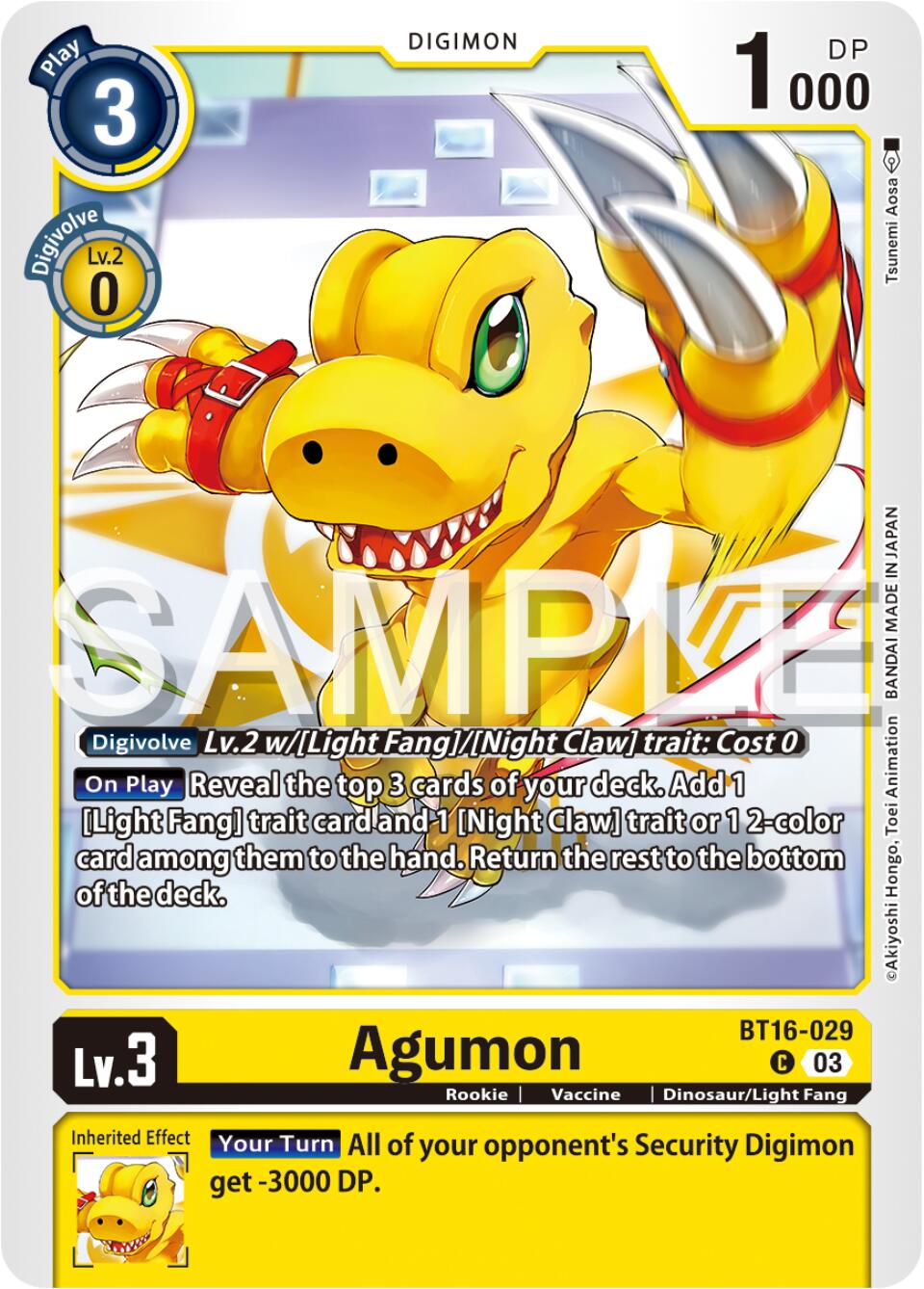 Agumon - Beginning Observer - Digimon Card Game