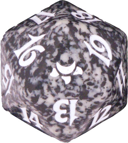 Eventide Spindown Die - Black - Wizards of the Coast Dice - Life Counters