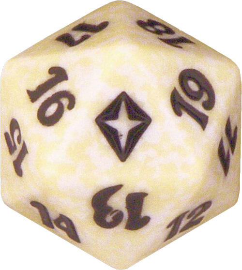 Worldwake Spindown Die - White - Wizards of the Coast Dice - Life Counters