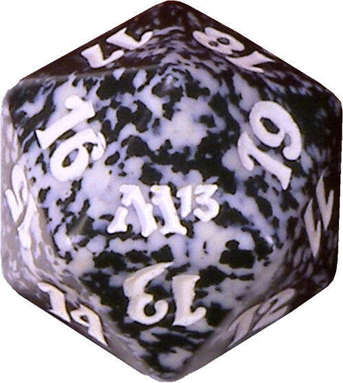 Magic 2013 (M13) Spindown Die - Black - Wizards of the Coast Dice ...