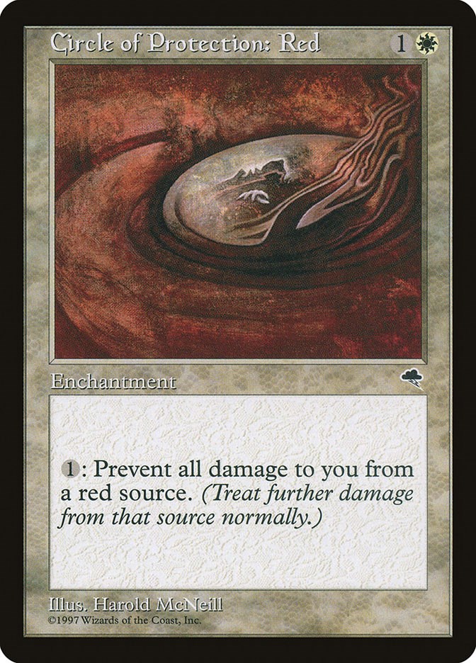 Circle of Protection: Red - Tempest - Magic: The Gathering