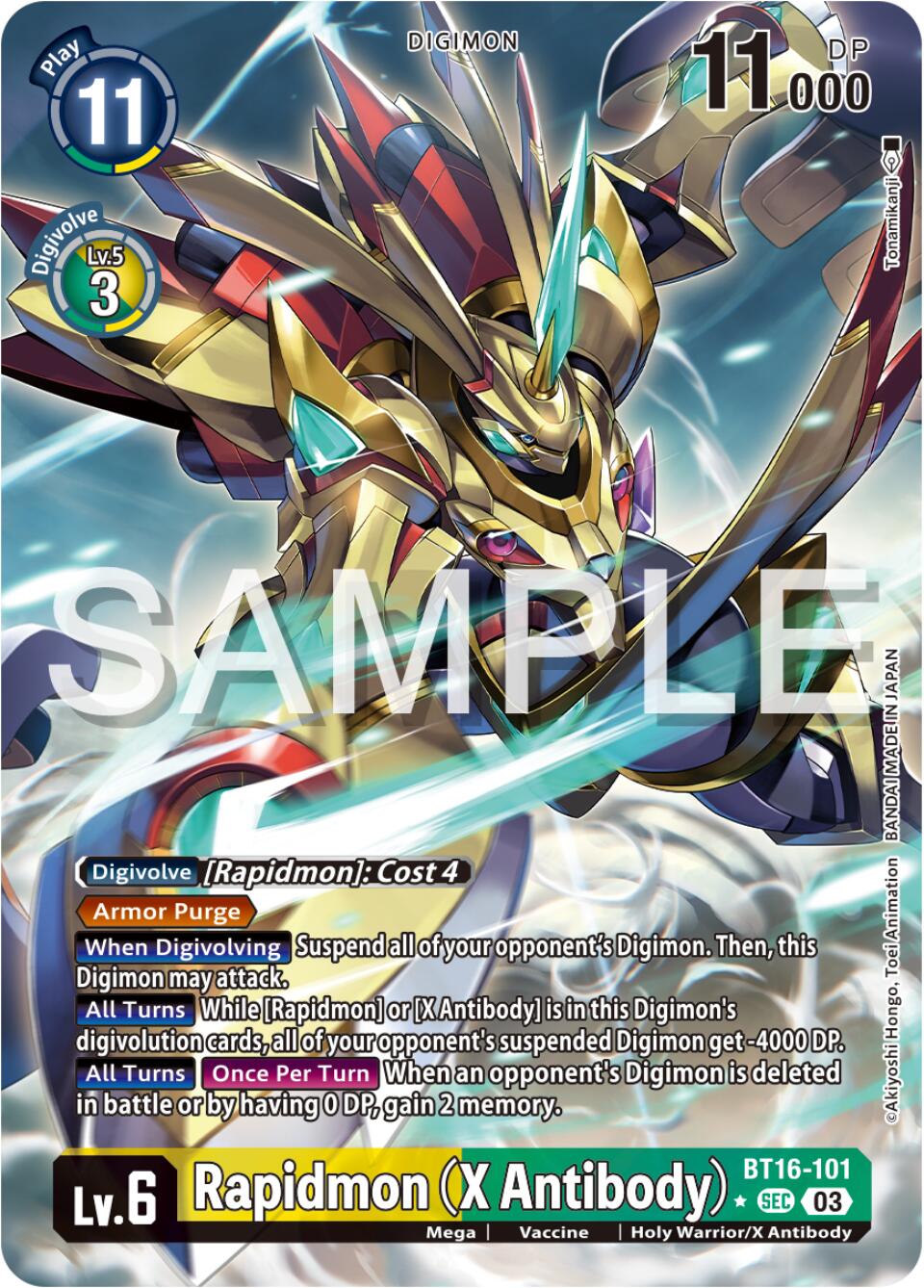 Rapidmon (X Antibody) (Alternate Art) - Beginning Observer - Digimon ...
