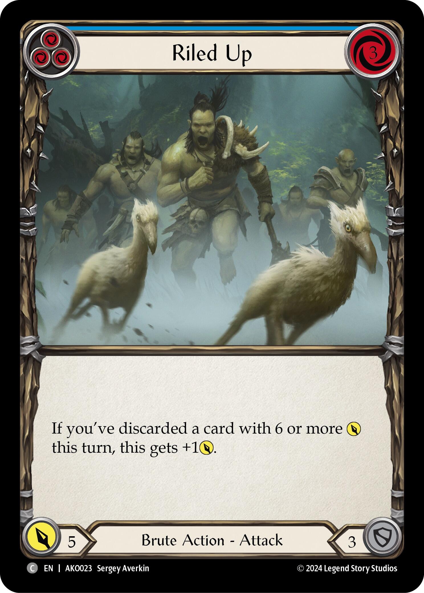 Riled Up (Blue) - Armory Deck: Kayo - Flesh and Blood TCG