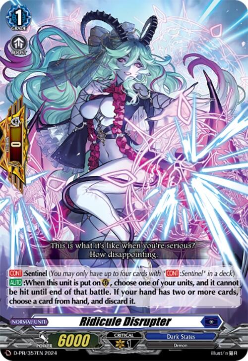 Ridicule Disrupter - D Promo Cards - Cardfight Vanguard