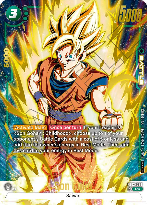 Son Goku - FB02-086 (Championship Pack 01) (Gold) - Tournament and Championship Promos - Dragon ...