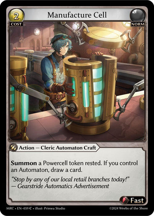 Manufacture Cell - Mercurial Heart - Grand Archive TCG